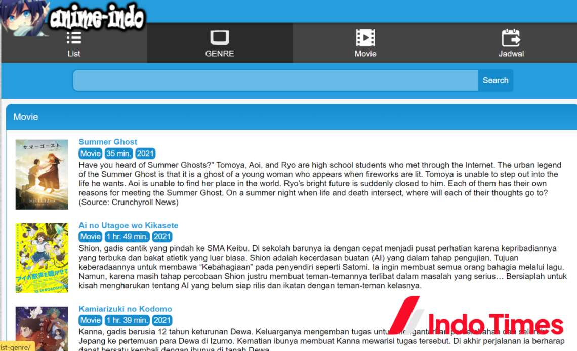 AnimeIndo Streaming TV 2023 Terlengkap dengan Subtitle Indonesia ...
