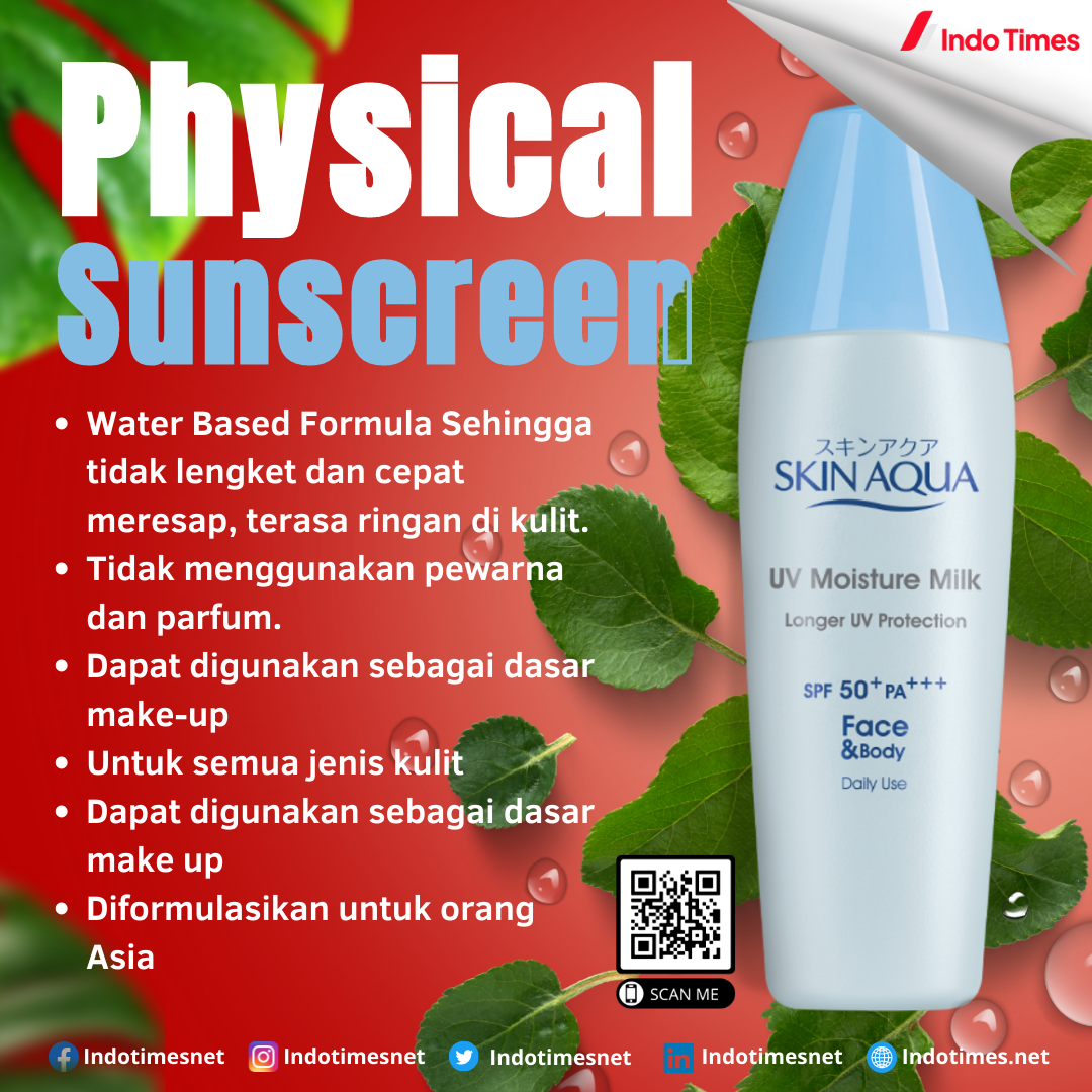 10 Rekomendasi Physical Sunscreen Terbaik Untuk Melindungi Kulit - IndoTimes