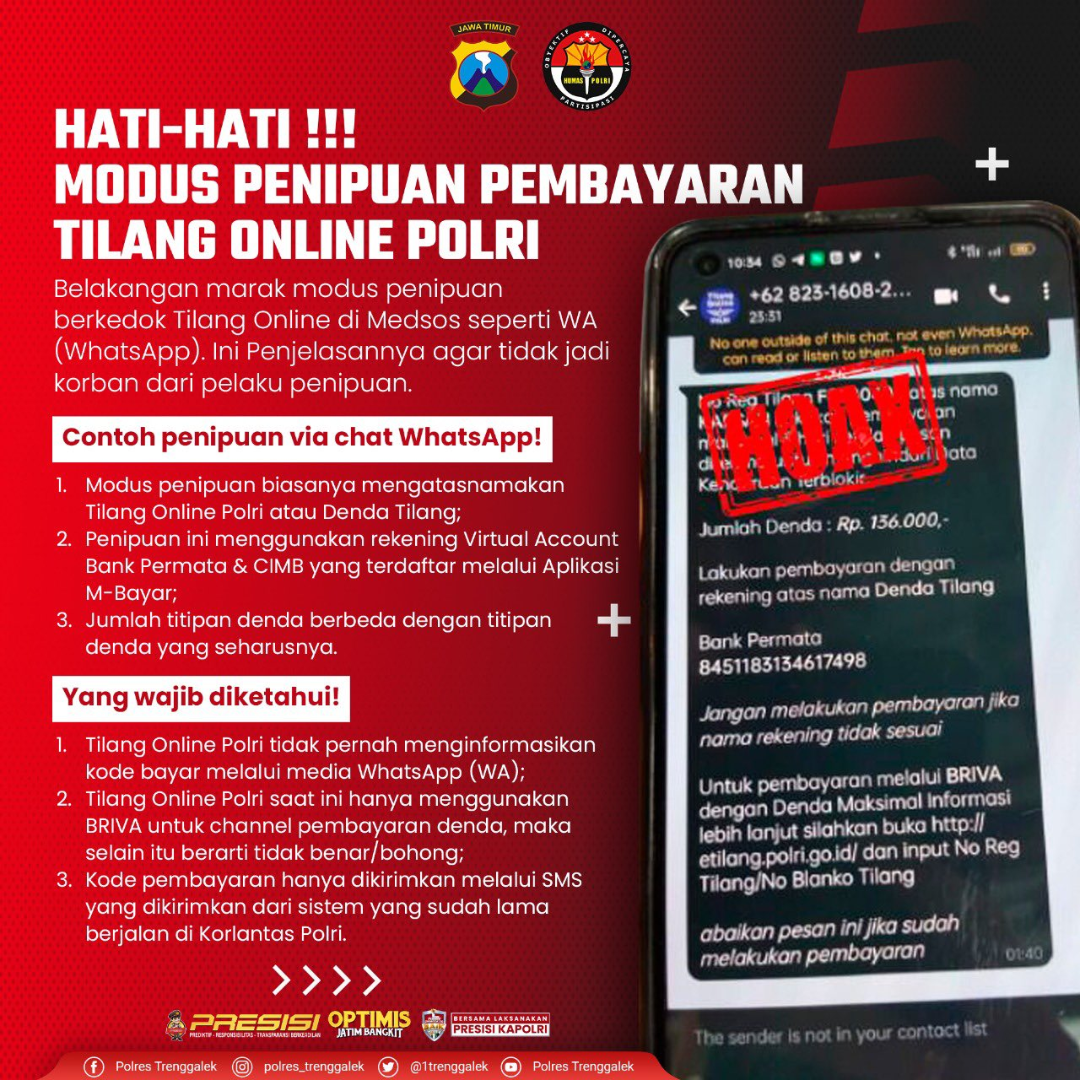 Marak Tindak Penipuan Surat Tilang di WhatsApp. Saldo Rekening Bisa Terkuras! - IndoTimes