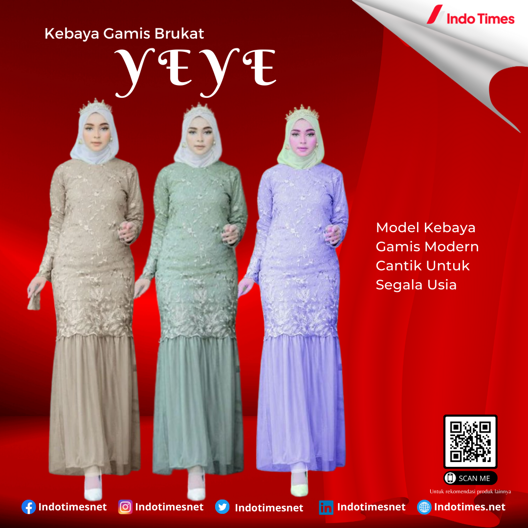 10 Model Kebaya Gamis Modern Cantik Untuk Segala Usia - IndoTimes
