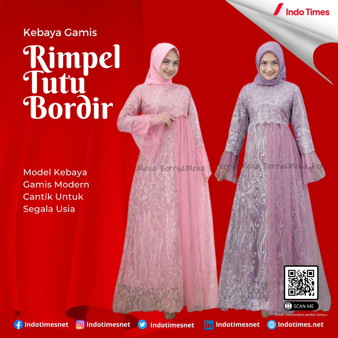 10 Model Kebaya Gamis Modern Cantik Untuk Segala Usia - IndoTimes